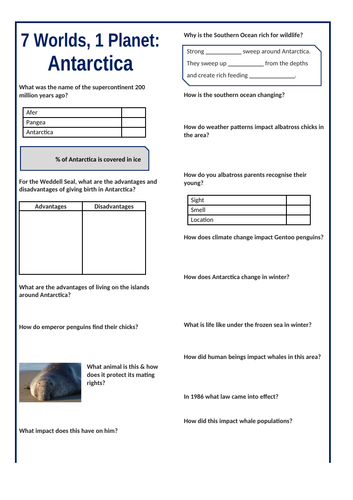 Seven Worlds, 1 Planet - Antarctica Lesson | Teaching Resources