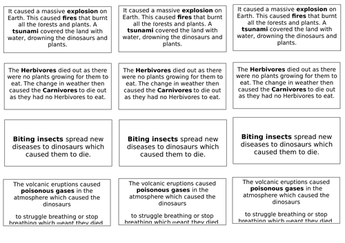 Dinosaur Extinction Flipbook | Teaching Resources