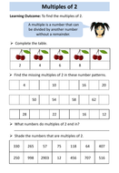Multiples of 2 Worksheet | Teaching Resources