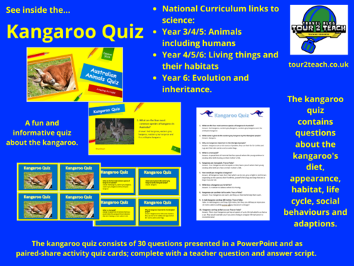 Science: Living Things and their Habitats: Kangaroo Quiz | Teaching ...