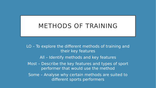 Methods of training and altitude training | Teaching Resources