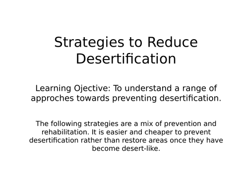 GCSE Geography, Climatic Challenges and Opportunities in the Sahara ...