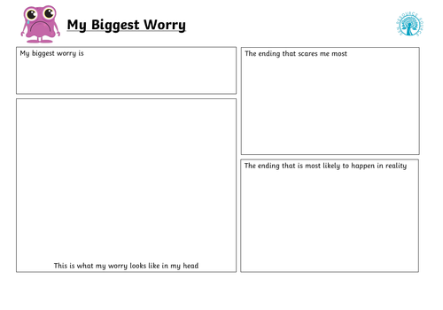 My Biggest Worry Worksheet | Teaching Resources