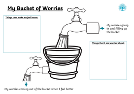 My Bucket of Worries Worksheet | Teaching Resources
