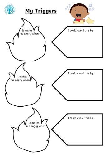 Anger Triggers Worksheet | Teaching Resources