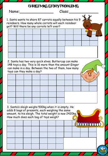 Christmas Story Problems | Teaching Resources