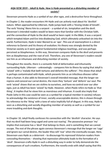 FULL MARK & Grade 9 2019 English Lit AQA GCSE examples | Teaching Resources