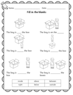 Prepositions Positions directions worksheets and flashcards - Maths in ...