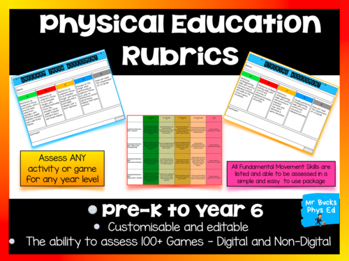 Physical Education Assessment Bundle - Year 1-6 | Teaching Resources