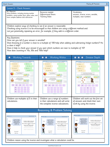 Year 3 – Week 5: Addition And Subtraction Differentiated Worksheets ...