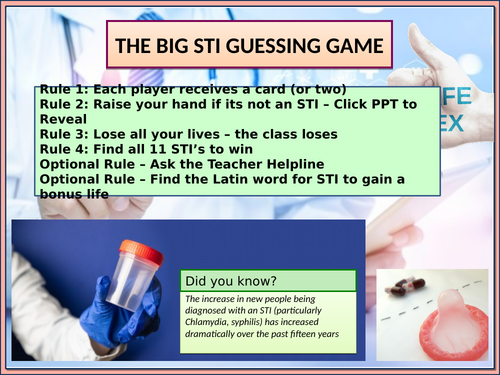 STI Guessing Activity Card Sort - PSHE | Teaching Resources