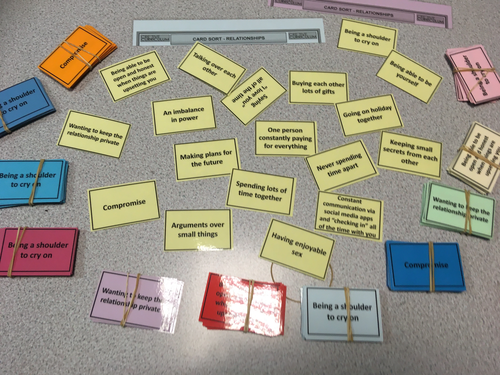 Positive Relationship Card Sort PSHE | Teaching Resources
