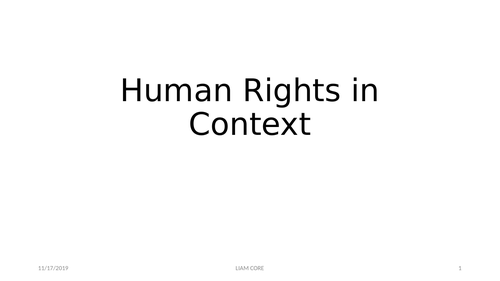 Global Politics: Generations of Human Rights | Teaching Resources