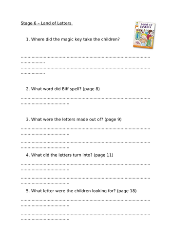 Oxford Reading Tree Stage 6 Comprehension Decode and Develop | Teaching ...