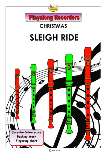 Playalong Christmas Recorders "SLEIGH RIDE" | Teaching Resources