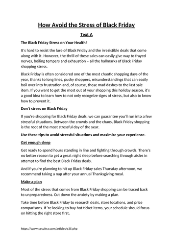 Functional Skills New Reform: Black Friday | Teaching Resources
