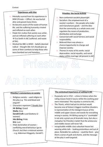 An Inspector Calls (AIC) - Bundle | Teaching Resources