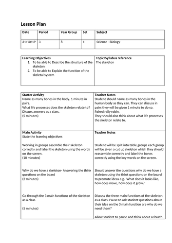 The Skeleton | Teaching Resources