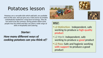 Potatoes lesson | Teaching Resources