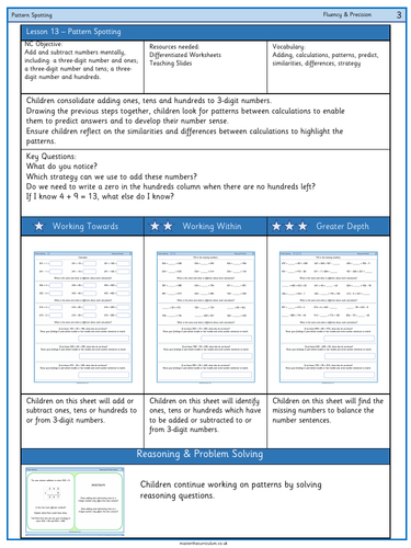 Year 3 – Week 3: Addition And Subtraction Differentiated Worksheets ...