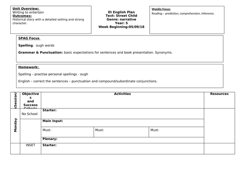 Street Child planning and resources Year 5 | Teaching Resources