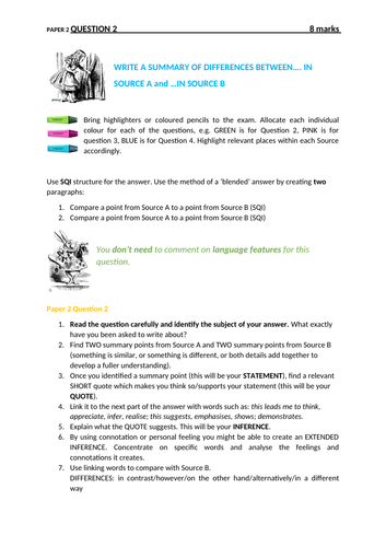 GCSE English Language (AQA) Exam Revision: Paper 2 Guide on how to ...