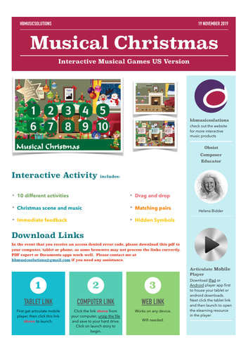 Musical Christmas US Version Interactive Game | Teaching Resources