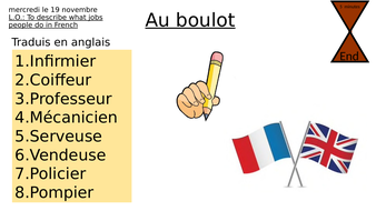 French jobs: reading, writing and speaking | Teaching Resources