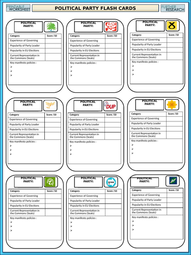 General Election 2024 - Politics Flash Cards | Teaching Resources