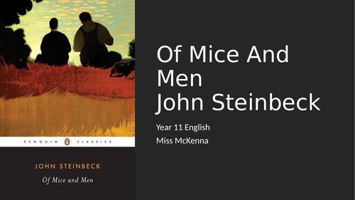 'Of Mice and Men' Novel Study | Teaching Resources