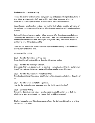 The Button Jar | Teaching Resources