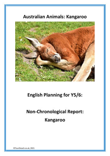 Kangaroo Non-Chronological Report Planning for Year 5/6 | Teaching ...