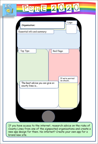 PSHE workbook County Lines | Teaching Resources