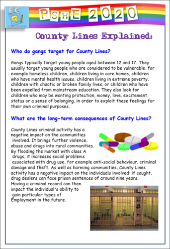PSHE workbook County Lines | Teaching Resources