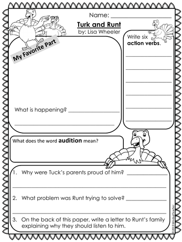 Turk and Runt Activity Sheets *Print and GO!* | Teaching Resources