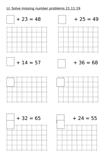 Year 2 Missing number 2 digit | Teaching Resources Year 2 Missing number 2 digit | Teaching Resources