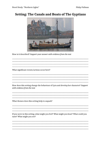 Novel Study 'Northern Lights' | Teaching Resources