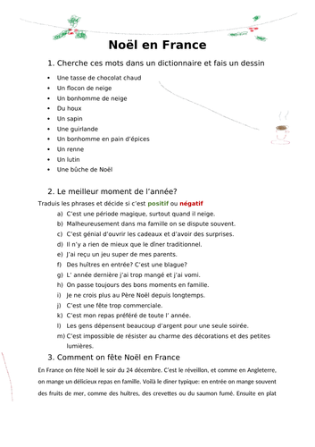 Noel en France | Teaching Resources