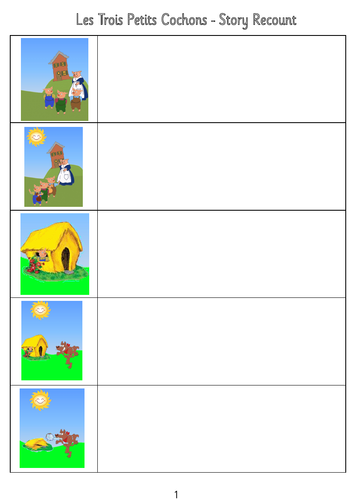 The Three Little Pigs in French (Les Trois Petits Cochons) | Teaching ...