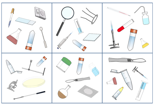 Biology lab equipment - "Who can see it first?" Card Game (KS3/4 ...