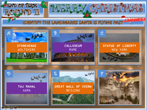 Geography Christmas Quiz | Teaching Resources