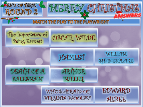 Drama Christmas Quiz | Teaching Resources