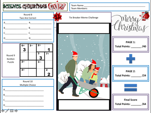 Science Christmas Quiz | Teaching Resources