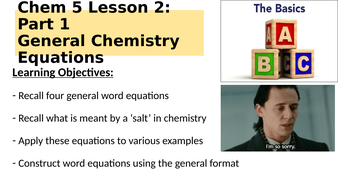 general chemistry equations | Teaching Resources