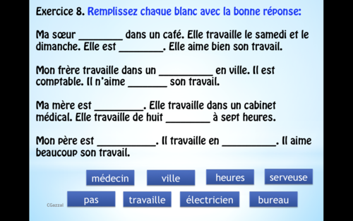 French Jobs, Professions & Places of Work. Les métiers / où on ...