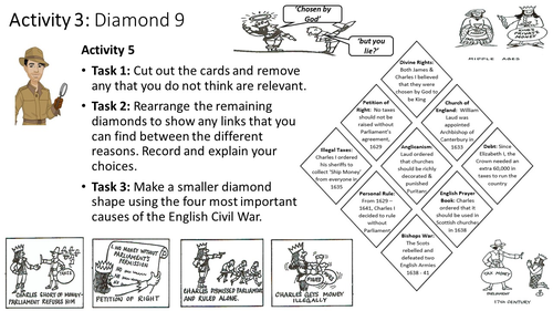 Diamond 9 Activity - Long Term Causes of the English Civil War ...