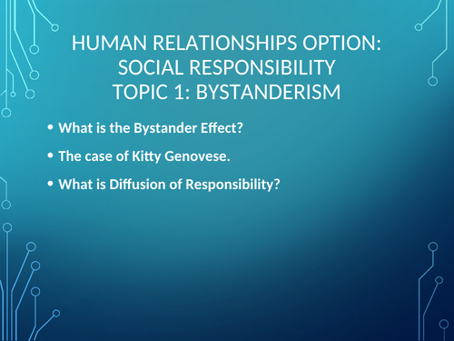 IB Psychology - Human Relationships option, Social Responsibility unit ...