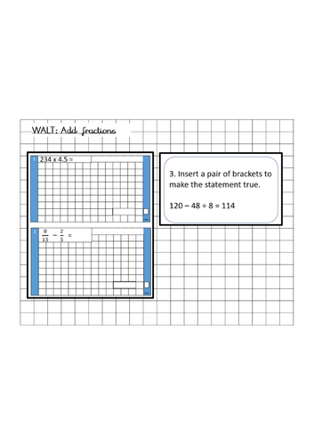 Adding and subtracting fractions year 6 | Teaching Resources
