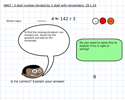 3-digit divided by a 1 digit number | Teaching Resources