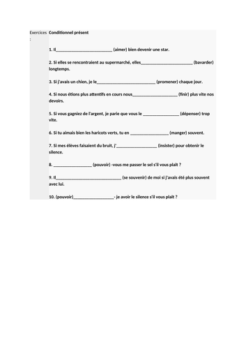 Future and conditional tenses in French | Teaching Resources